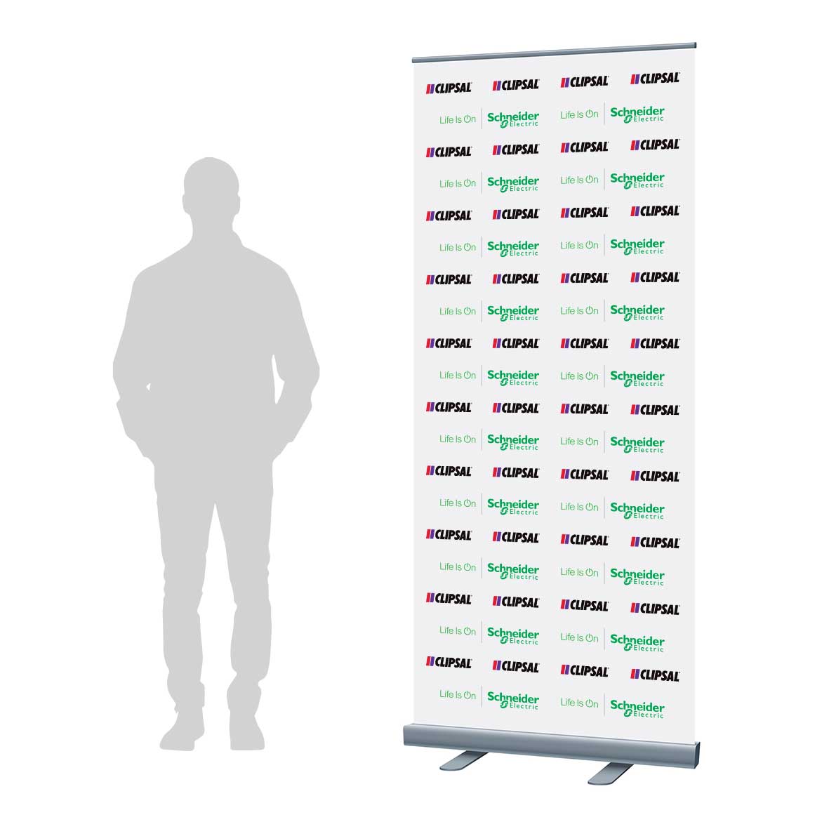 Clipsal and Schneider Electric Logo Pull Up Banner – Zform