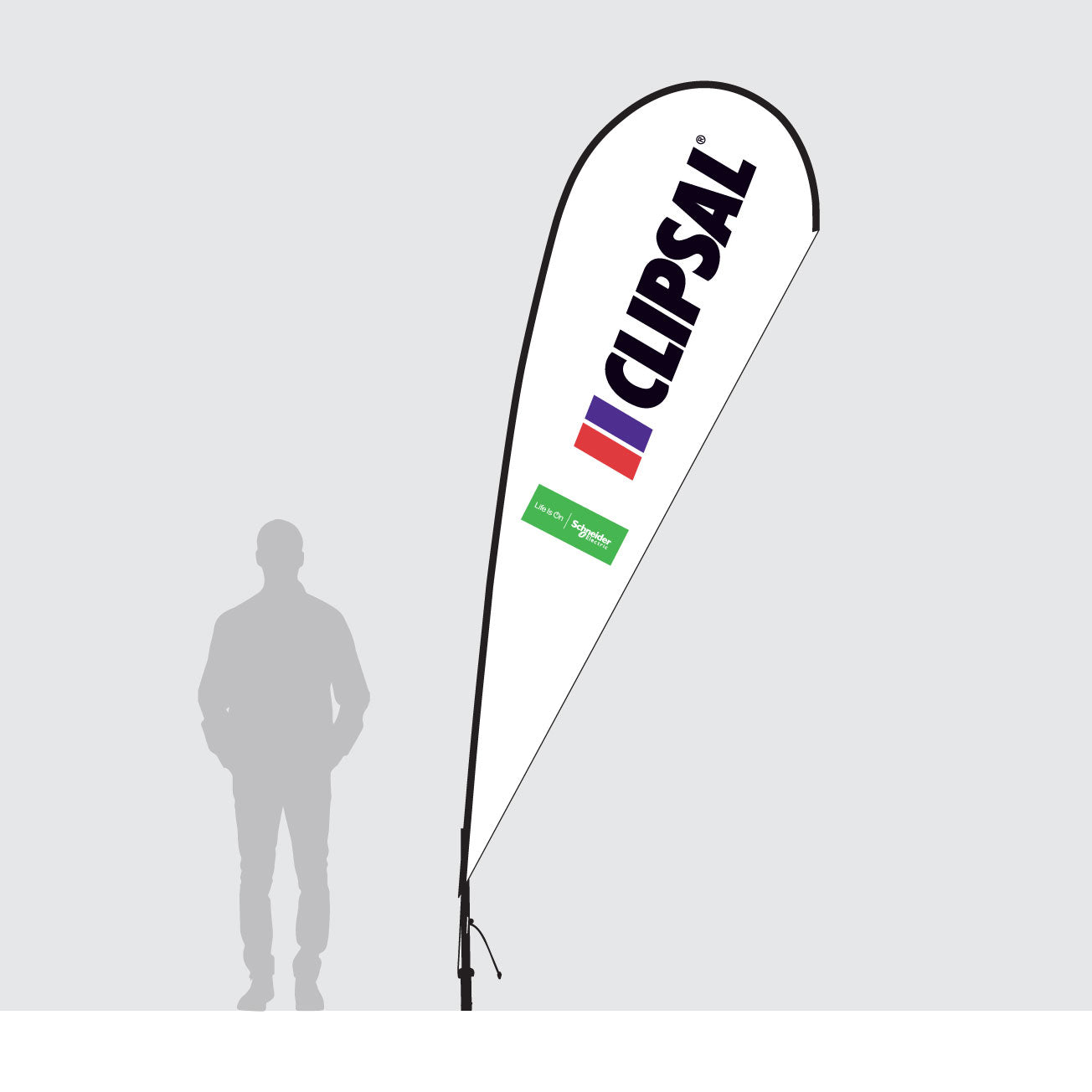Clipsal Logo Teardrop Banner Flag – Zform